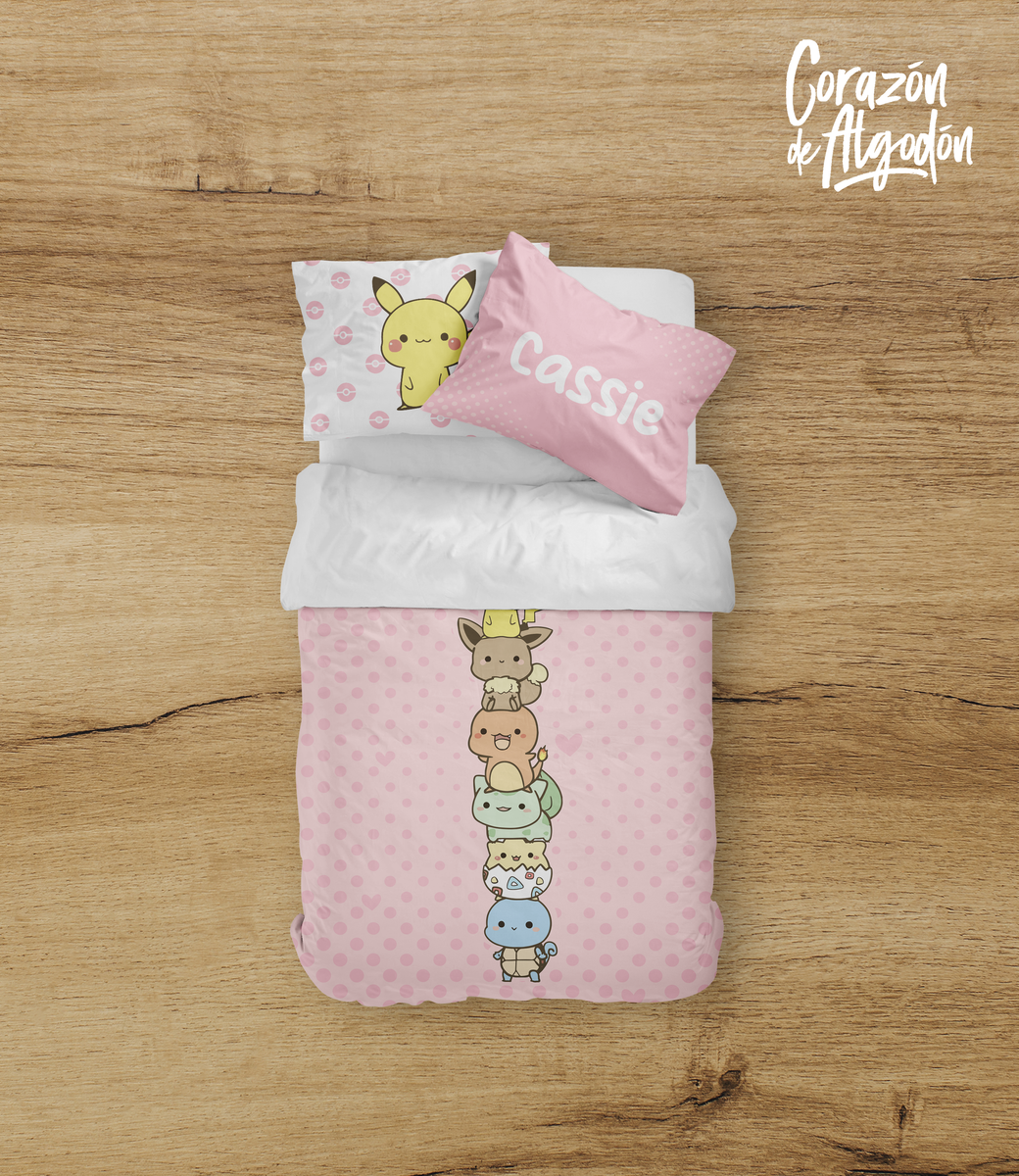 Juego de cama Pokemon Cassie – Corazon De Algodon