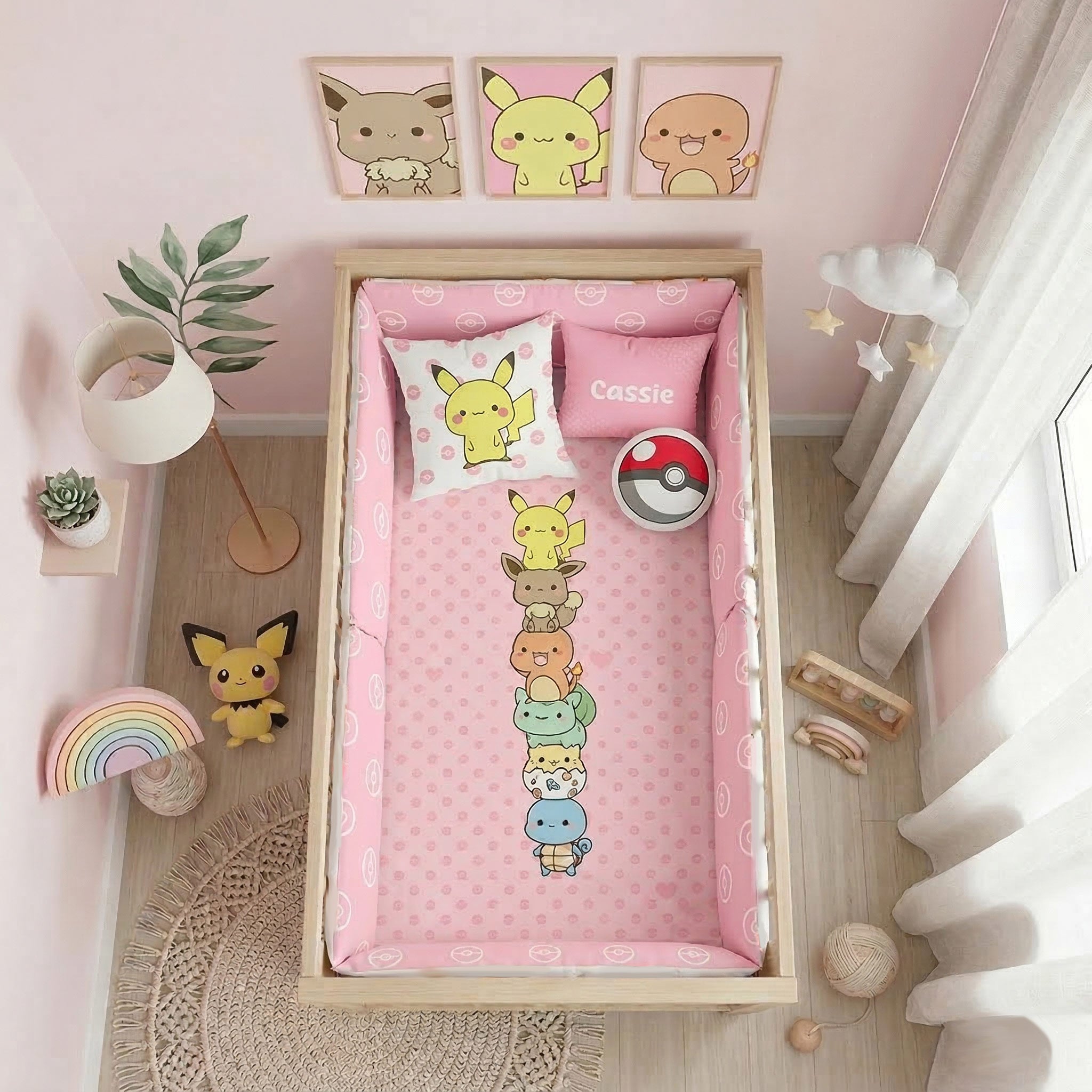 Juego de cuna Pokemon Cassie – Corazon De Algodon